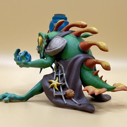 🎲 Morgl the Oracle (Hearthstone Murloc Shaman)・Free STL File for ・Cults