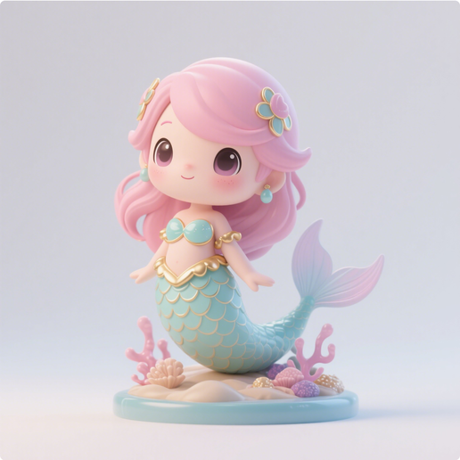🧜‍♀️ The Little Mermaid・ STL File for 3D printing・Cults
