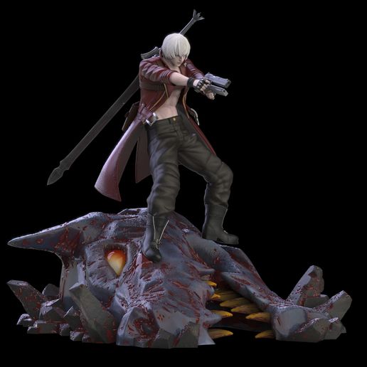 😈 Devil May Cry 3 Inspired Dante Collectible Figure – Cerberus Head ...