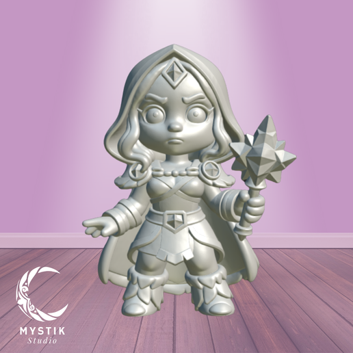 🔮 Crystal Maiden Chibi Style- Dota・ STL File for 3D printing・Cults