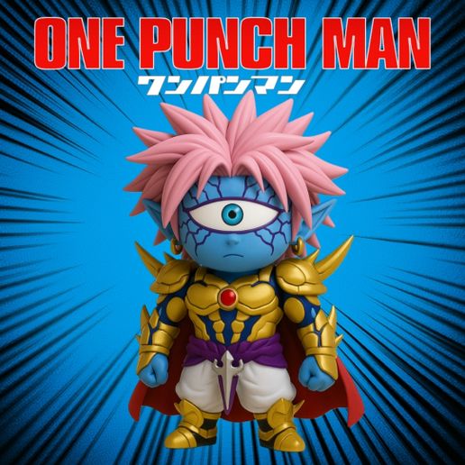 👊 Boros One punch man chibi figure・Archivo STL para Impresión 3D・Cults