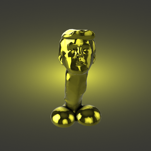 STL file trump , funny , statuette dickie trump head 🔞 ・3D print design ...