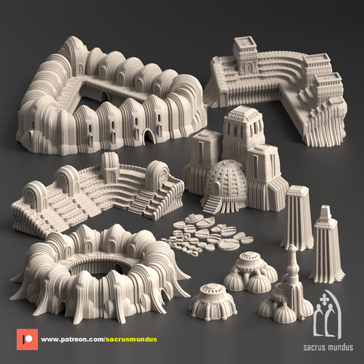 👽 Boroll Fighting Pits・ 3D File for 3D printing・Cults