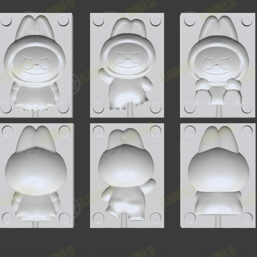 🍫 LABUBU CHOCOLATE FIGUR MOLD・ OBJ File for 3D printing・Cults