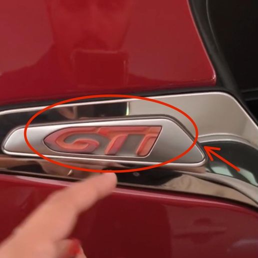 🚙 Peugeot 208 Gti Logo Gti Write・ STL File for 3D printing・Cults