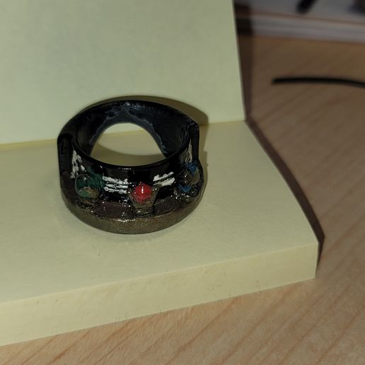 Impresión 3D LoZ Oot - Spiritual Stone Pedestal Ring・Cults