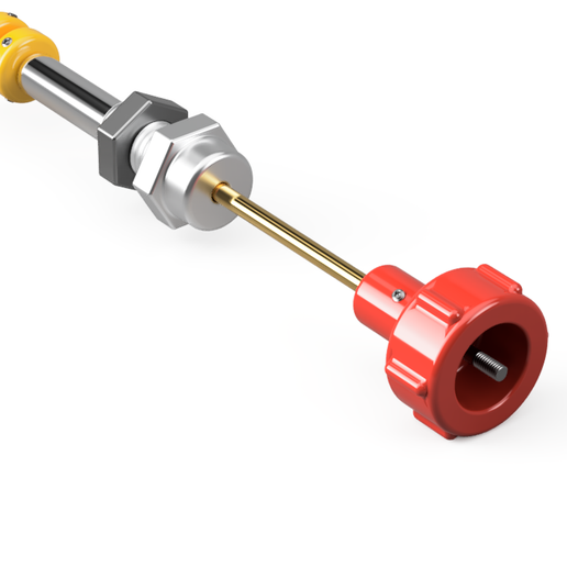 💭 Cessna Mixture Lever — CAD & STL (Vernier Push‑Pull with Micro‑Adjust ...