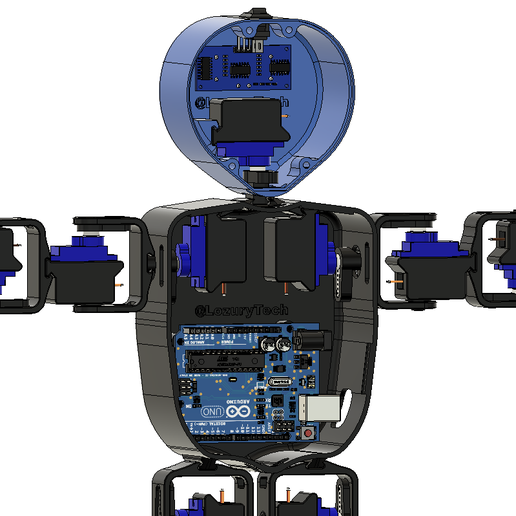 🤖 Humanoid Robot for Arduino with 9G Servo Motors : SG90 - TS90A ...