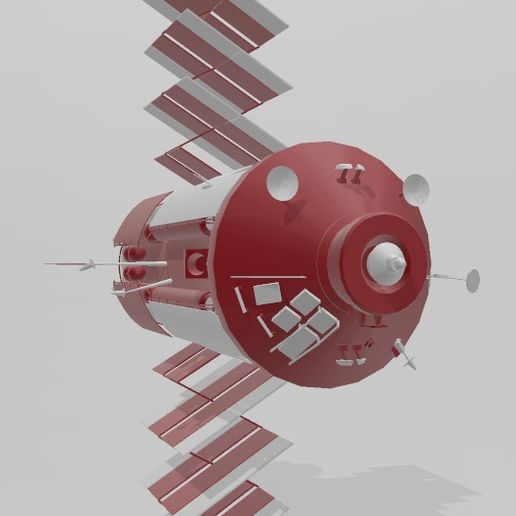 🚉 (Rev1) (ISS) ZARYA international orbiting station・Free STL File for ...