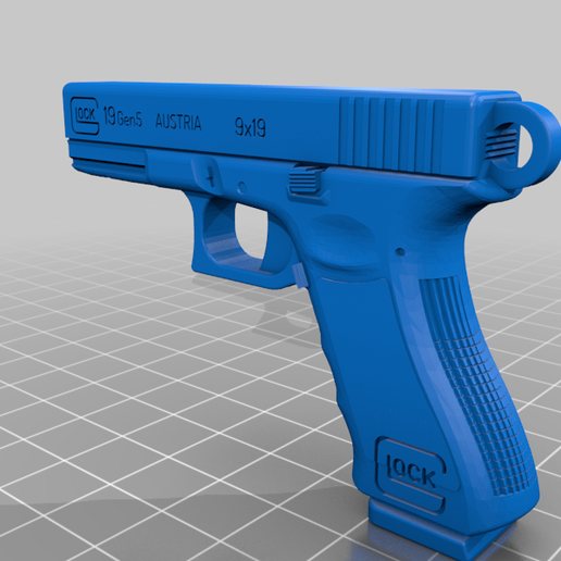 🔫 G19 Keychains・Free STL File for ・Cults