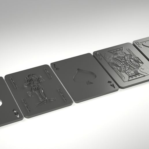 🃏 Selection of Playing Cards・ STL File for 3D printing・Cults