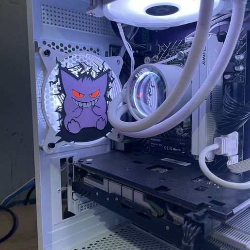 🐉 FAN COVER POKEMON Gengar 120MM・ 3MF File for 3D printing・Cults
