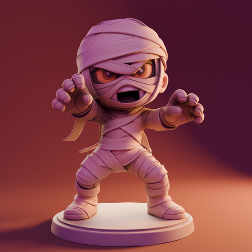 👻 Chibi Mummy – Ancient Curse Fan Art 3D Printable Statue (.STL)・ STL ...
