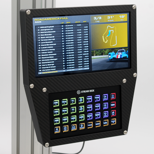 🕹️ Stream Deck XL and Vocore 10" LCD Display Case for Sim Racing・ STL ...