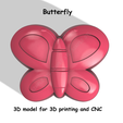 🦋 Butterfly Stl File・ STL File for 3D printing・Cults