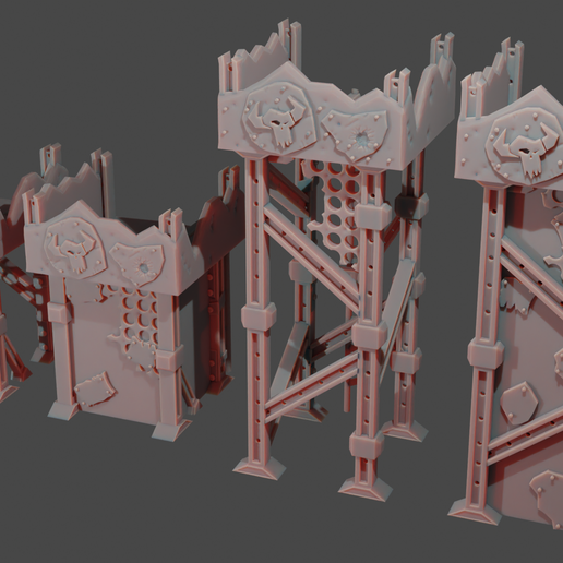🎲 Ork tower terrain・Free STL File for 3D printing・Cults