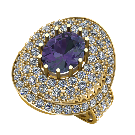Archivo STL HIP HOP DIAMOND RING 3D PRINTABLE MODEL 💎 (OBJ)・Plan de ...