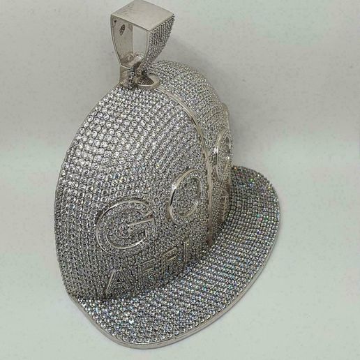 🧢 Unique Goon Customized CAP Shape Diamond Hip Hop Pendant・ STL File ...