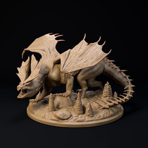 🐉 Cave Dragon - pre-supported flightless dragon・ 3D File for 3D printing・Cults