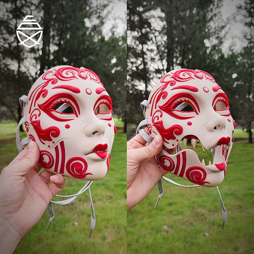 🎨 Geisha Mask・Archivo 3D para Impresión 3D・Cults