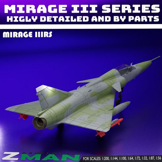 STL file Mirage IIIRS (4 IN 1) V32 ️ ・Design to download and 3D print・Cults