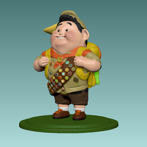⬆️ russell or russel cute pose from up movie and carls date・ OBJ File ...