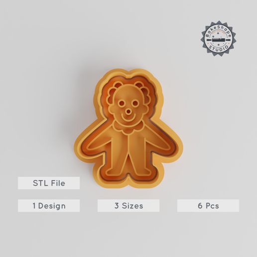 🤡 Clown Cookie Cutter & Stamp Set, Playful Jester, Halloween Cutter ...