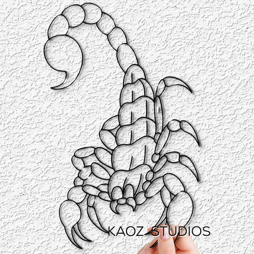 🦂 scorpion wall art insect wall decor scorpio decoration・ STL File for ...