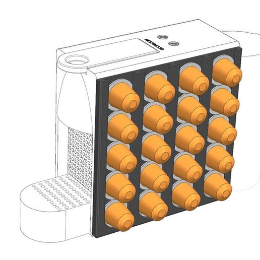 🍽️ Nespresso Essenza Mini C30 Capsule Holder・ STL File for 3D printing ...