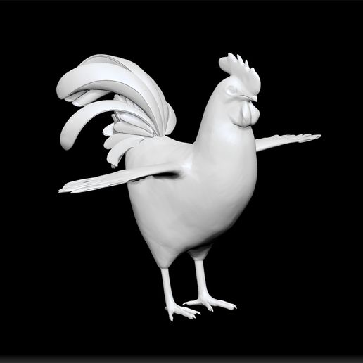 🐓 realistic rooster・ STL File for 3D printing・Cults