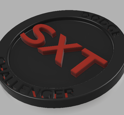 🚗 SXT logo for Dodge Charger Challenger・ STL File for 3D printing・Cults