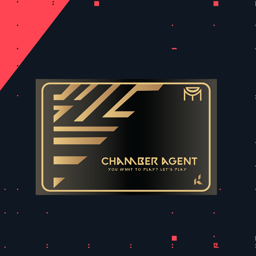 🎲 VALORANT CHAMBER CARD・ STL File for ・Cults