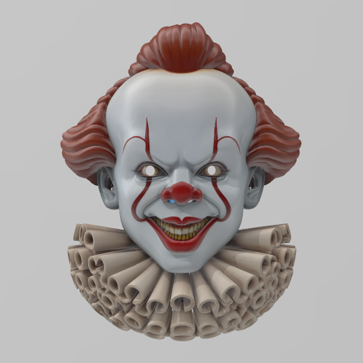 📱 Pennywise mask #HALLOWEENSTL・Free STL File for 3D printing・Cults