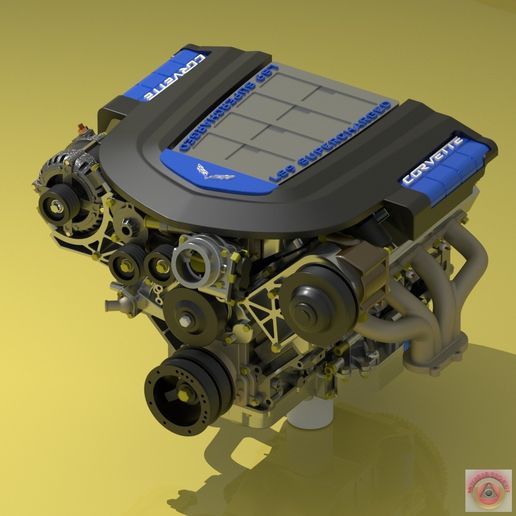 🚙 CORVETTE ZR1 SUPERCHARGED LS9 - ENGINE・ STL File for 3D printing・Cults