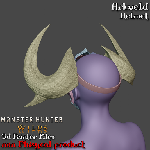 🪖 Arkveld Cosplay Helmet Monster Hunter Wilds・ 3D File for 3D printing ...