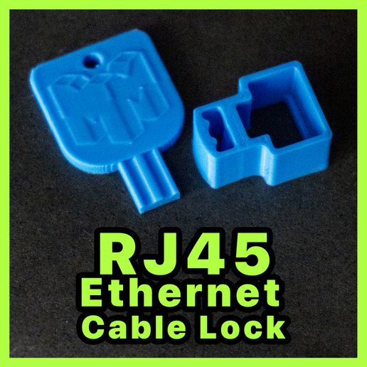 🔌 RJ45 Ethernet Cable Lock・Archivo STL para Impresión 3D・Cults
