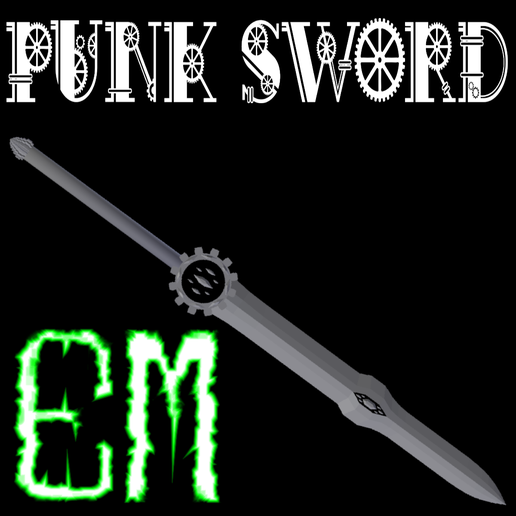 🗡️ Punk Sword・ OBJ File for 3D printing・Cults