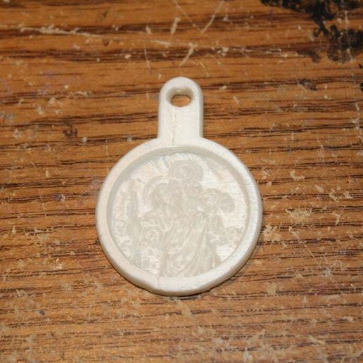🏅 Saint Christopher Medallion Lithophane・Free STL File for ・Cults