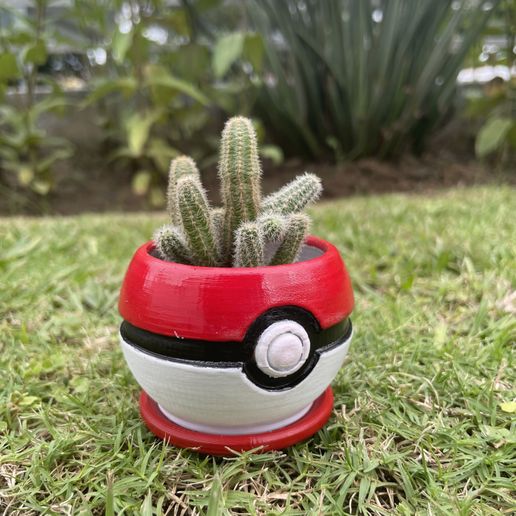 STL file Pokemon Pokeball Planter 🐉 ・3D printing idea to download・Cults