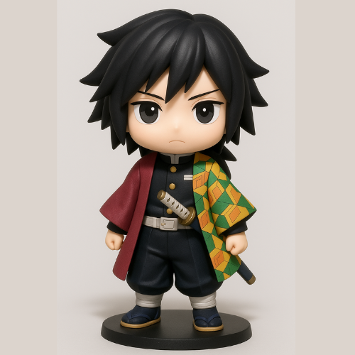 👾 Giyu Tomioka, Demon Slayer, figura estilo chibi,・ STL File for 3D ...