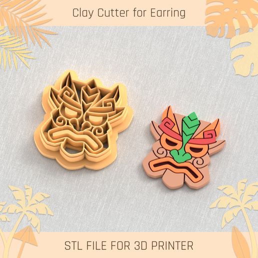 3D file Tiki, Voodoo Mask Summer Clay Cutter 💍 ・3D printer design to ...