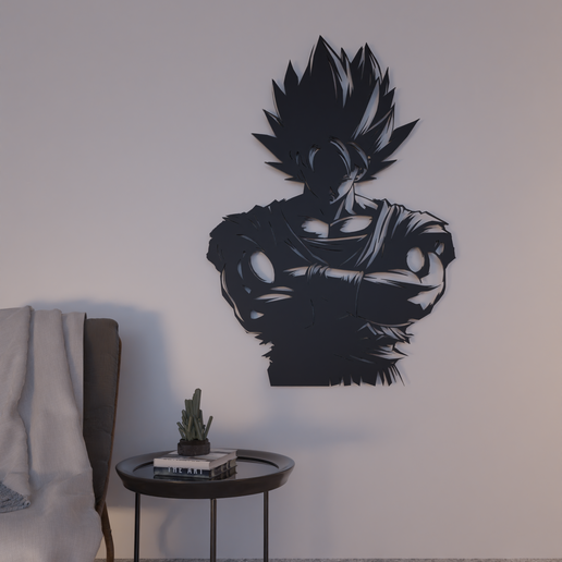 🐉 DRAGON BALL Z WALL ART GOKU VEGGETO ANIME WALL DECORATION・ STL File ...