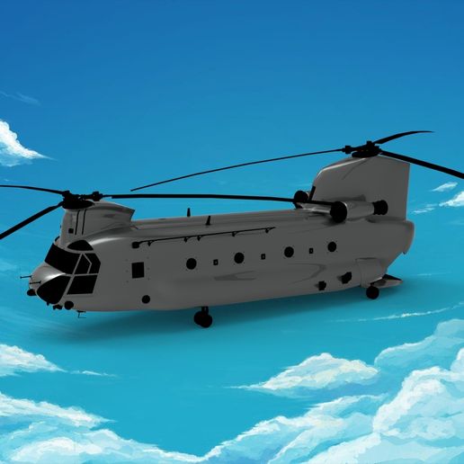 🛩️ Boeing CH-47 Chinook・ 3D File for 3D printing・Cults