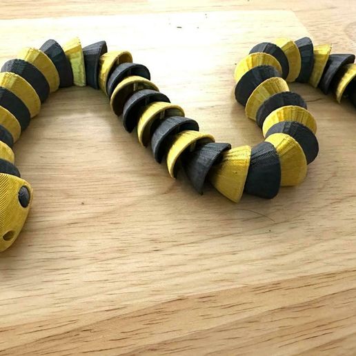 🐍 Articulated Snake Low Poly (Dual Color/Multi Color)・Free STL File for ...