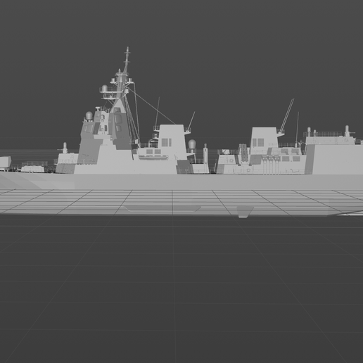 🚢 Japanese DD-120 Shiranui destroyer 3D model material・ OBJ File for 3D ...