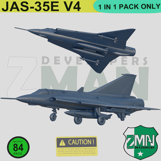 STL file JAS-35 E V4 ️ ・3D print design to download・Cults