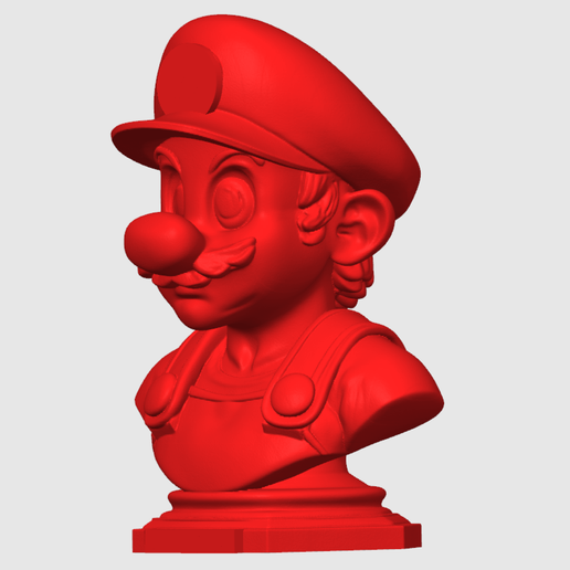 🎧 Super Mario Headphone Stand_ Statue Bust・ 3MF File for 3D printing・Cults