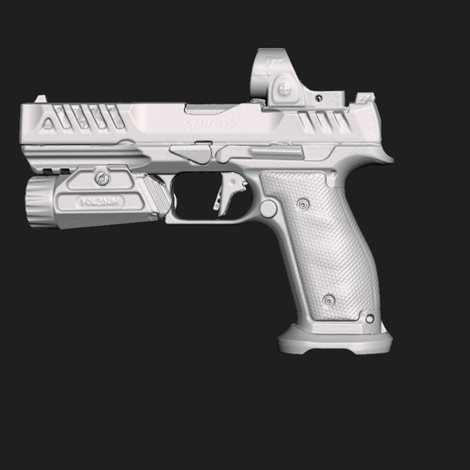 🩻 Walther PDP Match Full Size 5" SF W / SRO & Holosun P.ID Real Size 3D ...