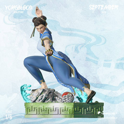 👾 Chun Li SF6 - Yongblood Sclupture・Archivo 3D para Impresión 3D・Cults