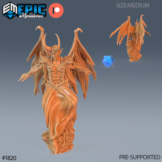 3D file Devil Duke Scythe ‧ DnD Miniature ‧ Tabletop Miniatures ...
